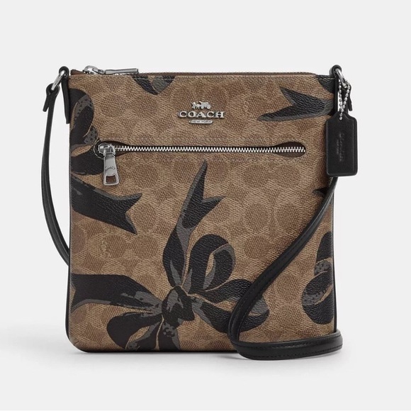 Coach | Bags | Coach Mini Rowan File Bag In Signature Canvas With Bow ...